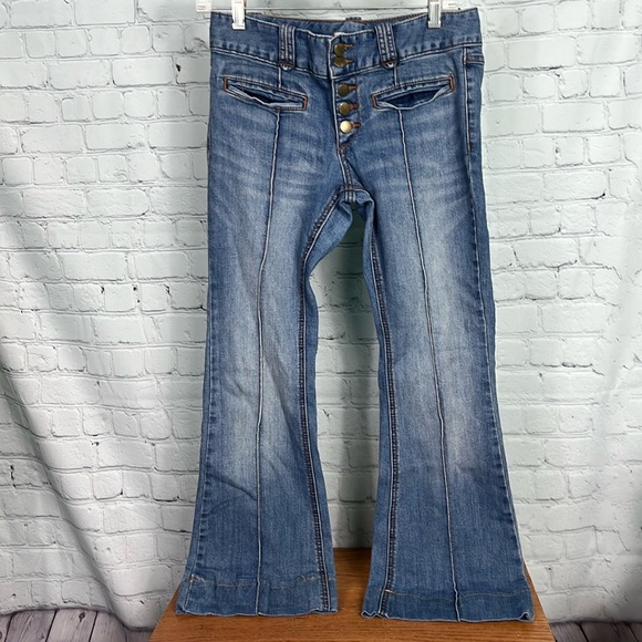 Free People | Jeans | Free People Low Rise Button Fly Flare Jeans 28 ...